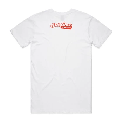 Sublime White Custom Deluxe Tee - Sublime Coffee Roasters